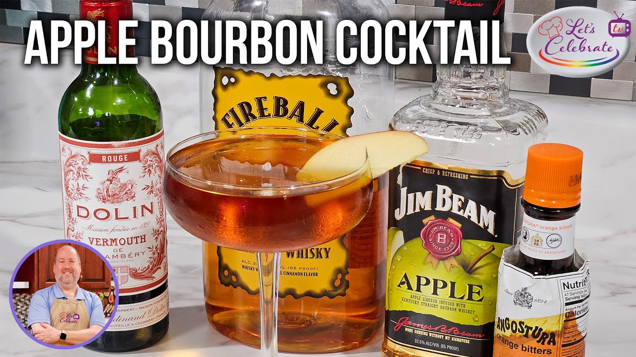 Apple Bourbon Cocktail with a Cinnamon Twist - Let's Celebrate TV