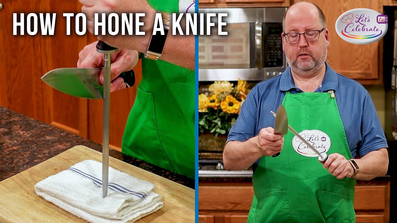 How to Hone a Knife - Honing vs Sharpening | Basic Kitchen Skills - Let ...